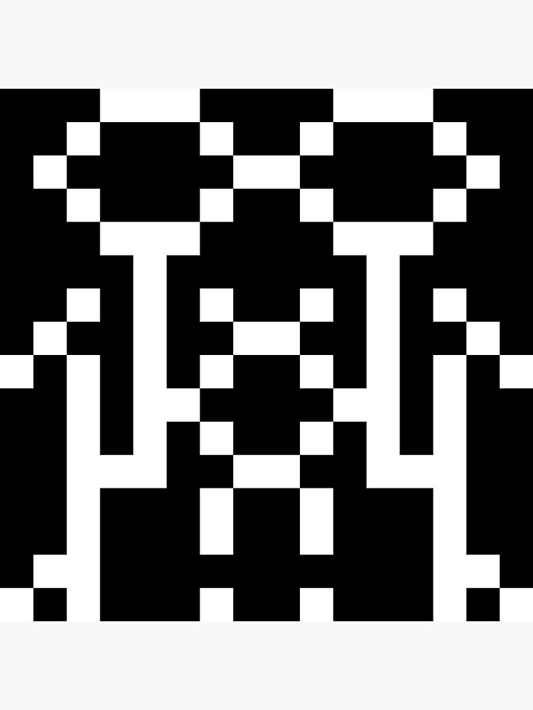 "GLIFF Collection #1 - 1bit - Black, White" Sticker for Sale by Freezsy ...