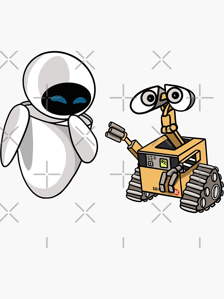 "Walle and Eve" Sticker for Sale by Lyndsedoodle | Redbubble