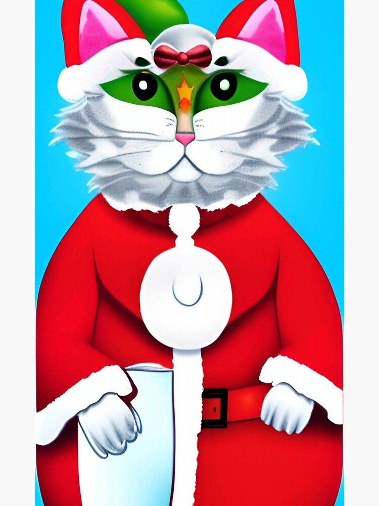 " cats santa clause 2022 t-shirt" Sticker for Sale by SociableAnimals ...