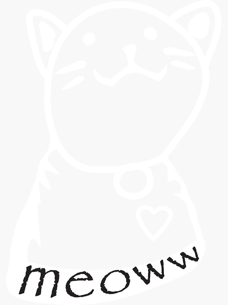 "Meow cat " Sticker for Sale by IMStor | Redbubble
