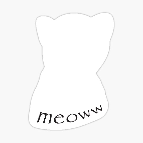 "Meow cat " Sticker for Sale by IMStor | Redbubble
