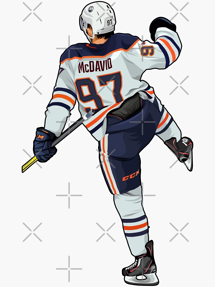 "Connor McDavid #97 Celebrates Goals" Sticker for Sale by TacklePack ...