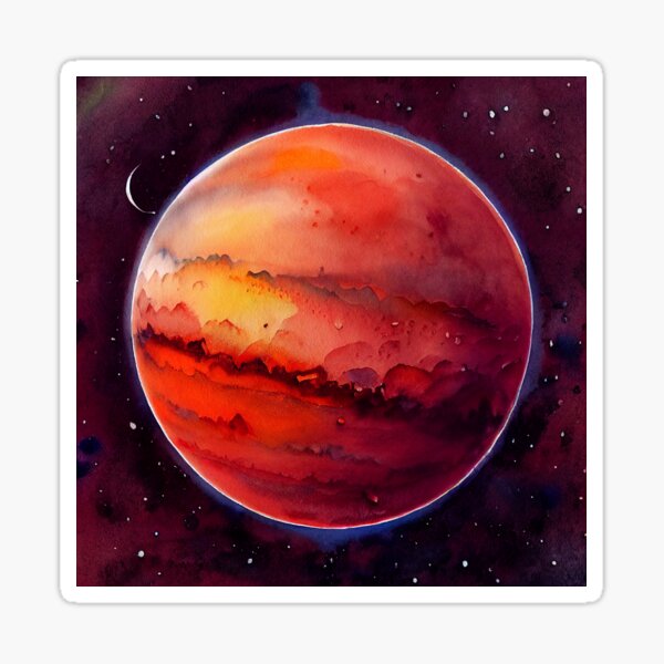 "Mars" Sticker for Sale by Red-Alien | Redbubble