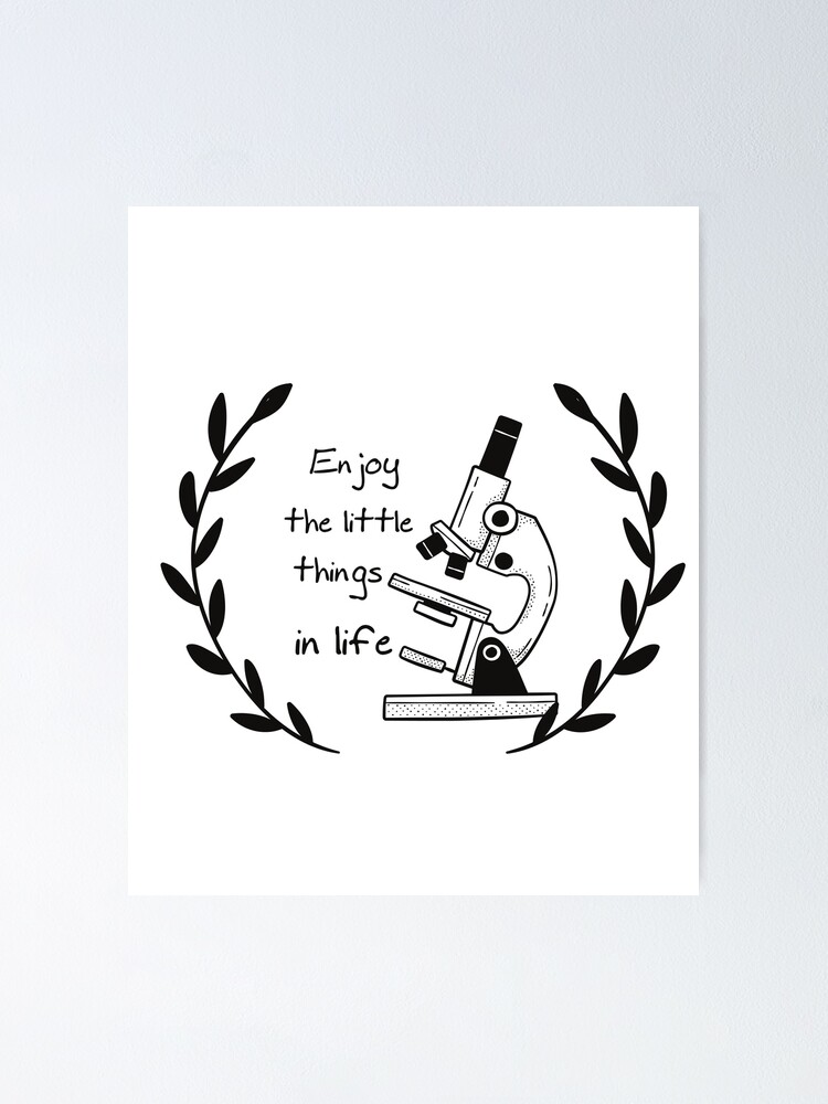 "Funny microscope, microbiologists biology nerd science lab" Poster for ...