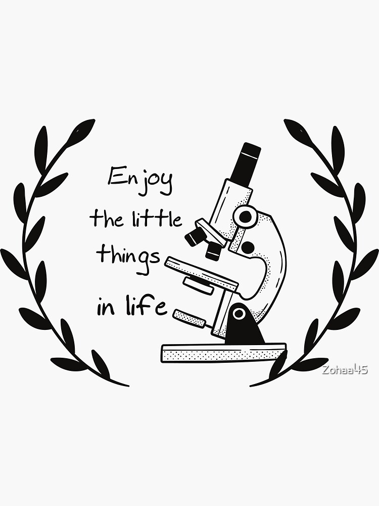 "Funny microscope, microbiologists biology nerd science lab" Sticker ...