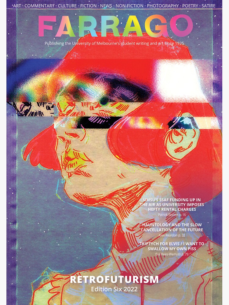 "Farrago Edition 6 2022 Cover" Sticker for Sale by Farrago-Mag | Redbubble