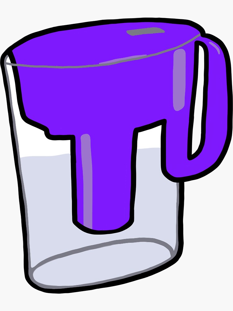 "Brita Water Filter Pitcher - Purple" Sticker for Sale by caraxobert ...