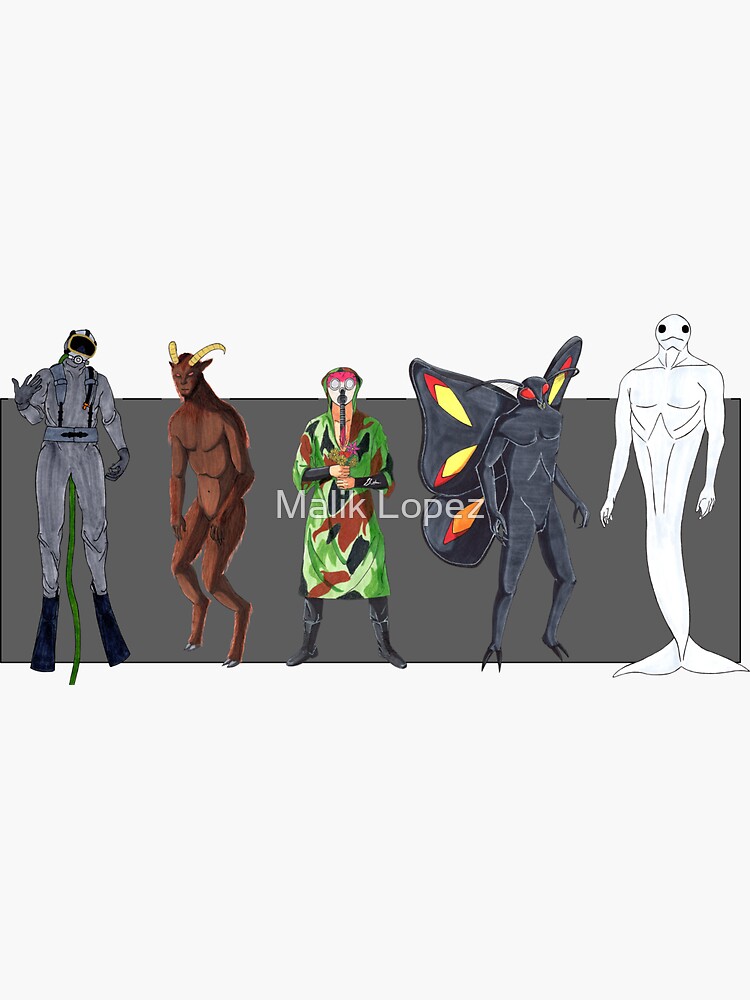 "Cryptid Party" Sticker for Sale by ButlerSammy | Redbubble