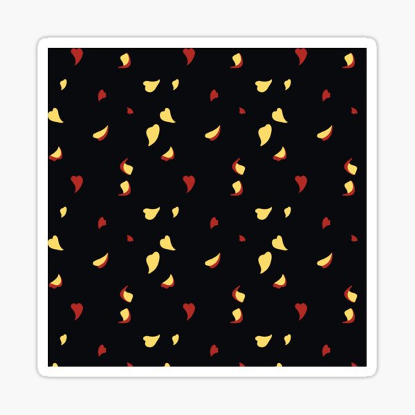 " Flower Petals Pattern (black & yellow red)" Sticker for Sale by ...