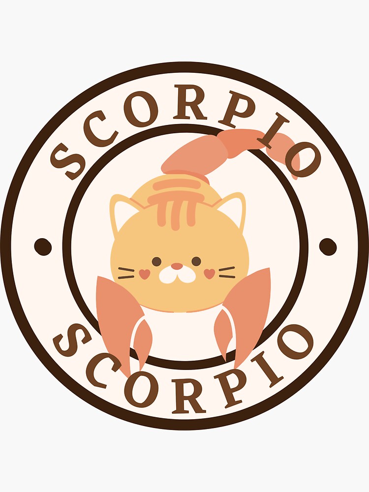 "Scorpio Cat Zodiac/ Cat as Scorpio Sign" Sticker for Sale by ...