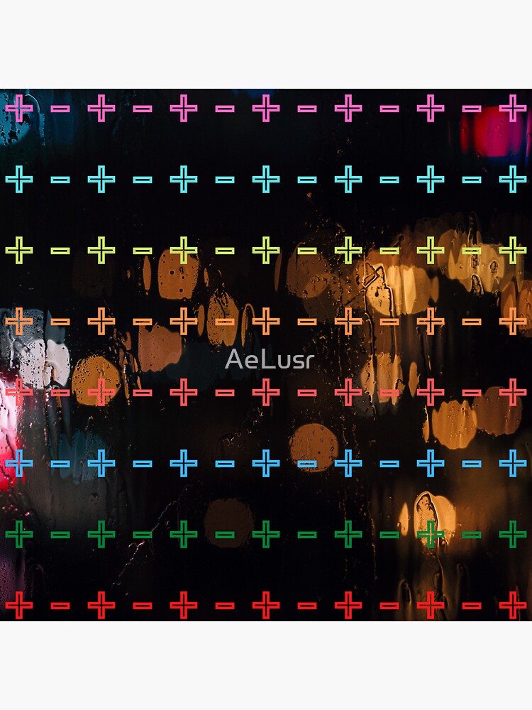 "Plus Minus" Sticker for Sale by AeLusr | Redbubble