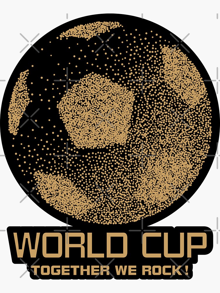"World Cup pixel-Gold" Sticker for Sale by Amida-design | Redbubble
