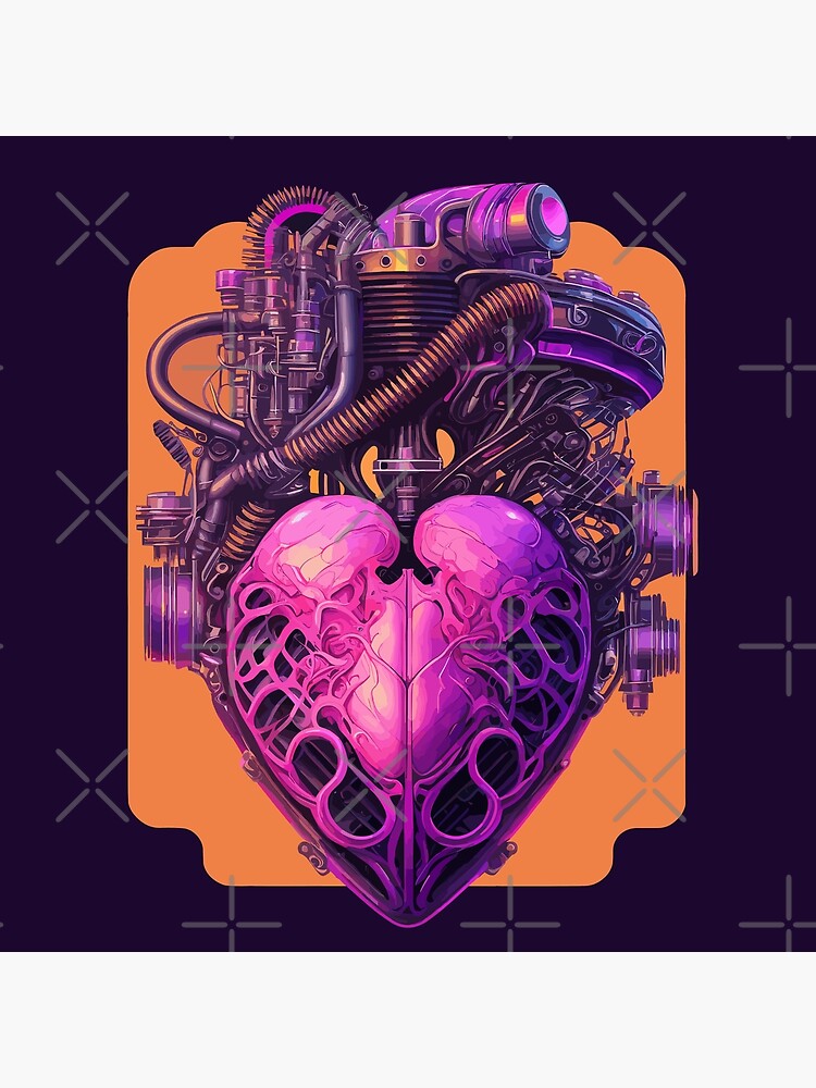 "Synthwave Motorcycle heart engine" Poster for Sale by ChasmicArt ...