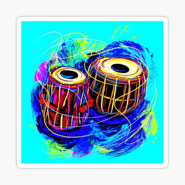 "Tabla Art" Sticker for Sale by lazzy-artist | Redbubble