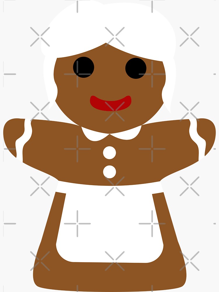 "Christmas Gingerbread Maid Cooking Baking Biscuit" Sticker for Sale by ...