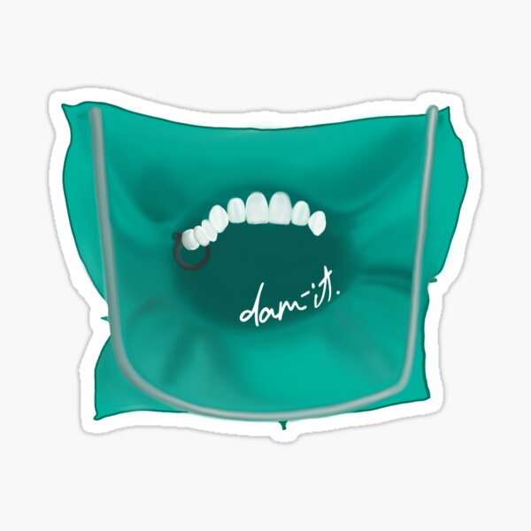 "Dam-it " Sticker for Sale by artbykojpg | Redbubble