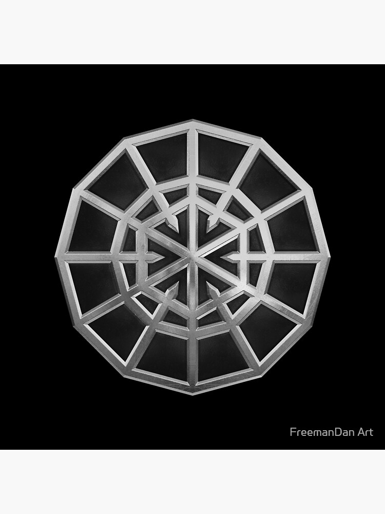 "Resurrection Emblem - Silver and Black on Black Background" Poster for ...