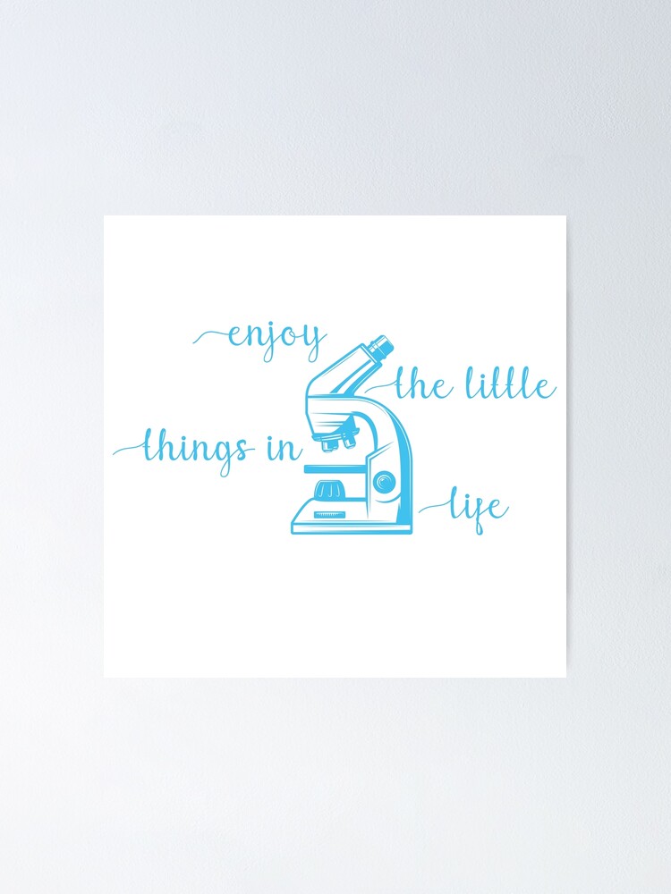 "funny microscope, microbiologists biology nerd science lab" Poster for ...