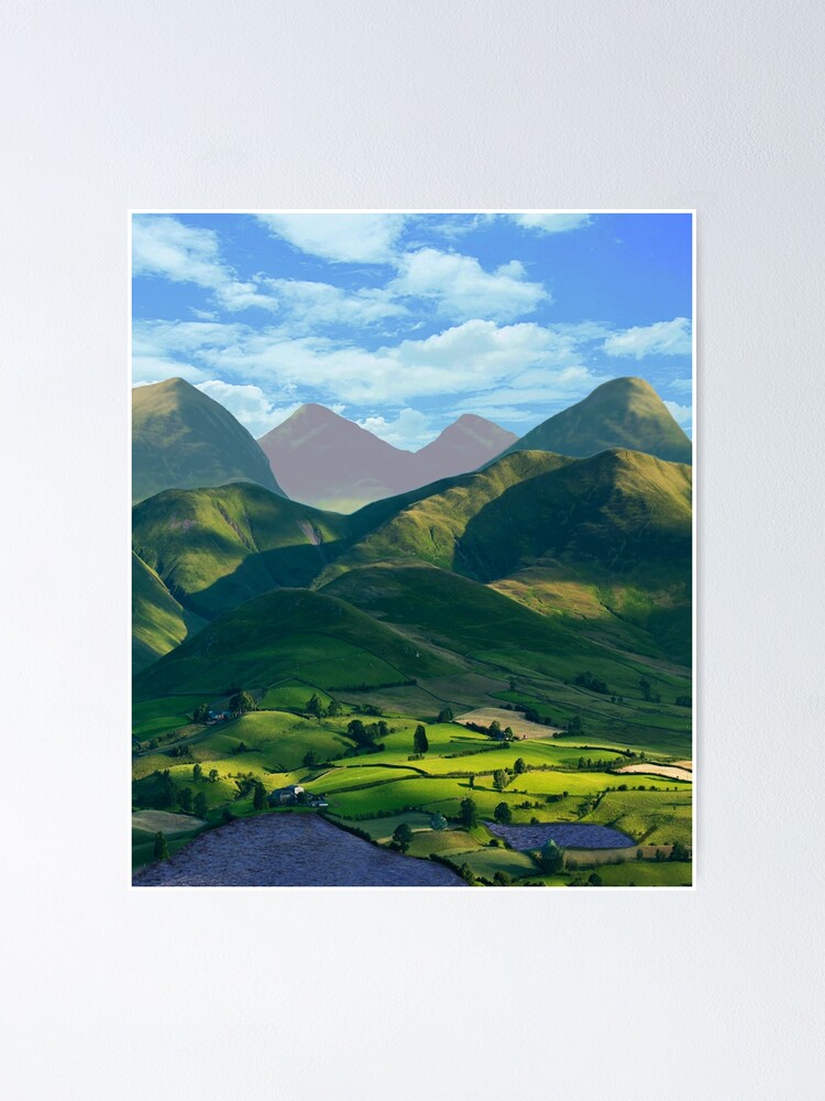 "Meadow poster, Nature t-shirts, Nature sticker, Mountains and ...