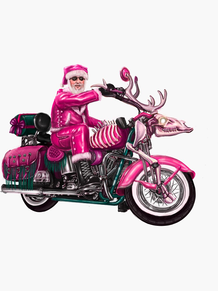 "retro vintage pink santa claus " Sticker for Sale by Chatchot | Redbubble