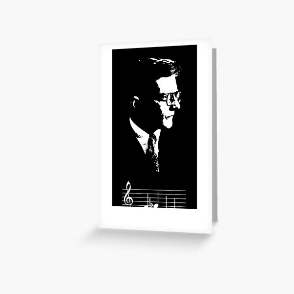"Dmitri Shostakovich DSCH motif musical notes" Greeting Card for Sale ...
