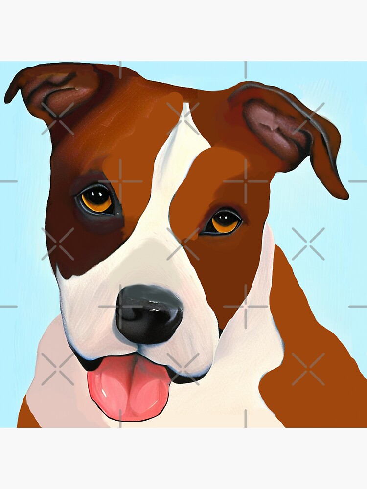 "American Staffordshire Terrier for STAFFIE lovers" Sticker for Sale by ...