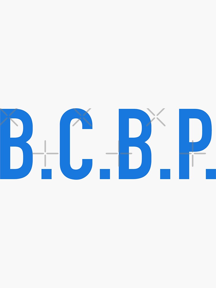 "BCBP Blue" Sticker by graceemig | Redbubble