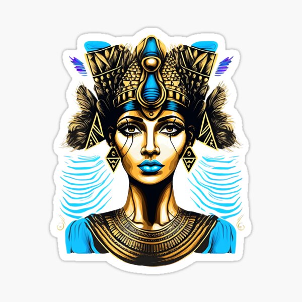 "Egyptian Queen Cleopatra" Sticker for Sale by ornate-design | Redbubble