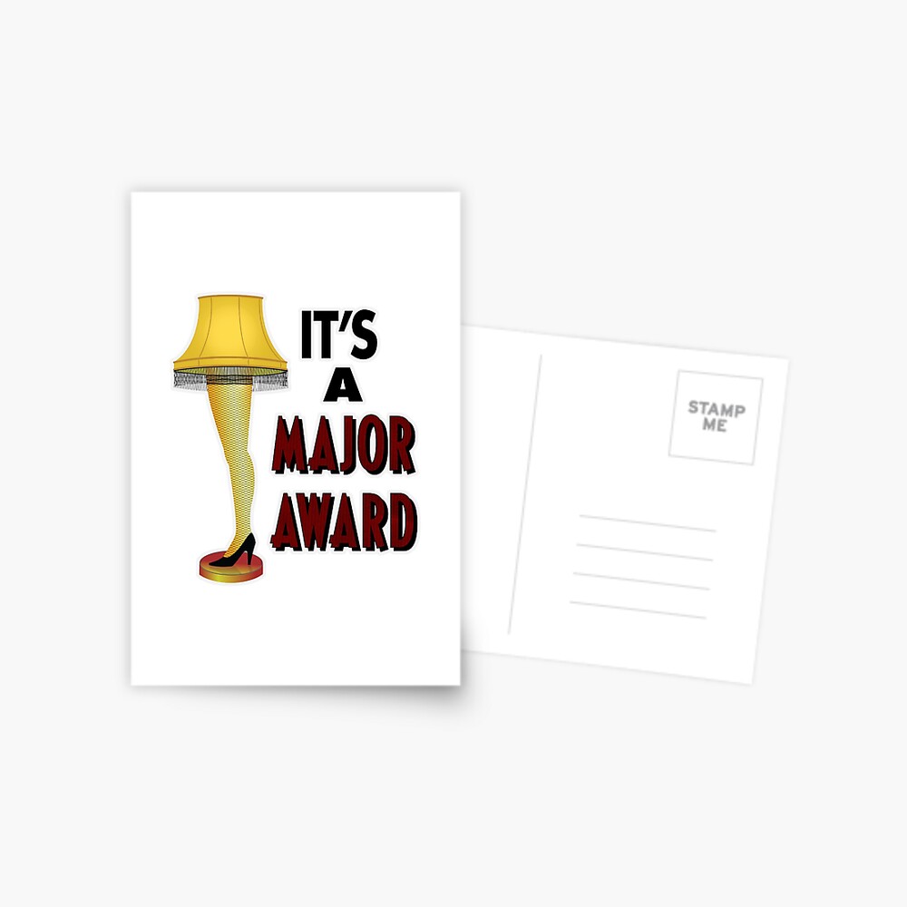 "Christmas Story Leg Lamp It's a Major Award Design" Postcard for Sale ...