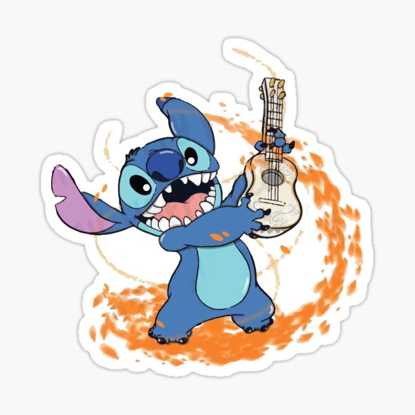 "stitch the rockstar" Sticker for Sale by animated69 | Redbubble