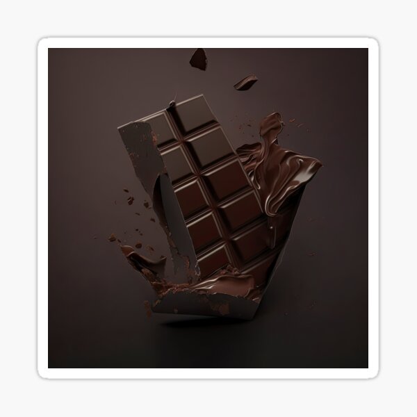 "delicious melting chocolate bar" Sticker for Sale by HeleneDParis ...