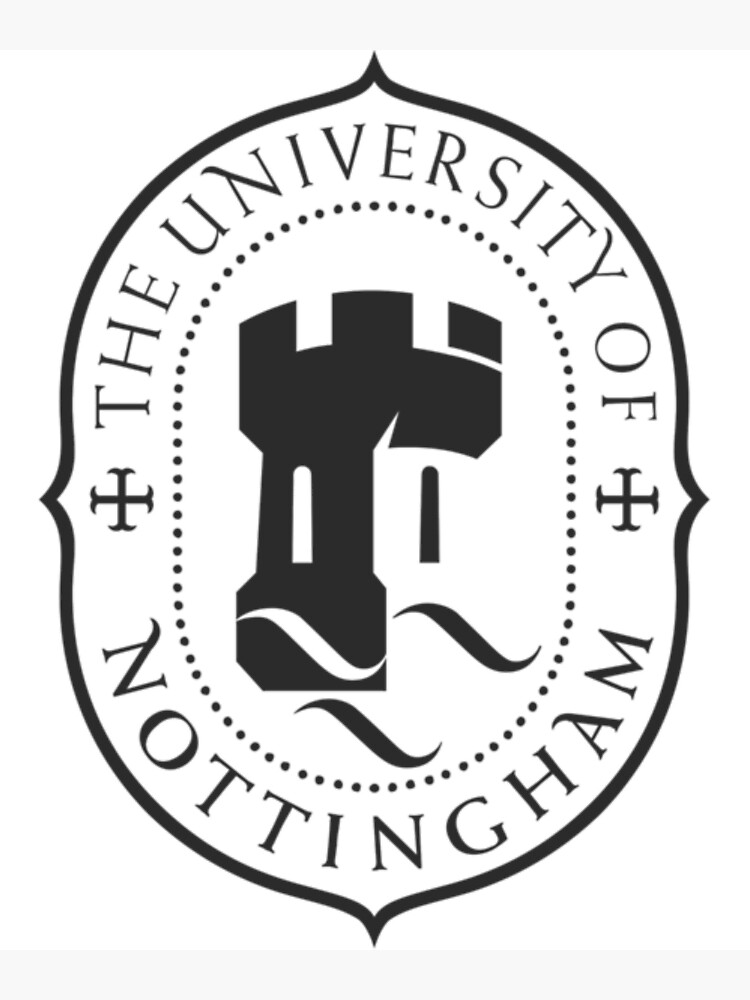 "University of Nottingham Black Logo " Poster for Sale by StudioJornees ...