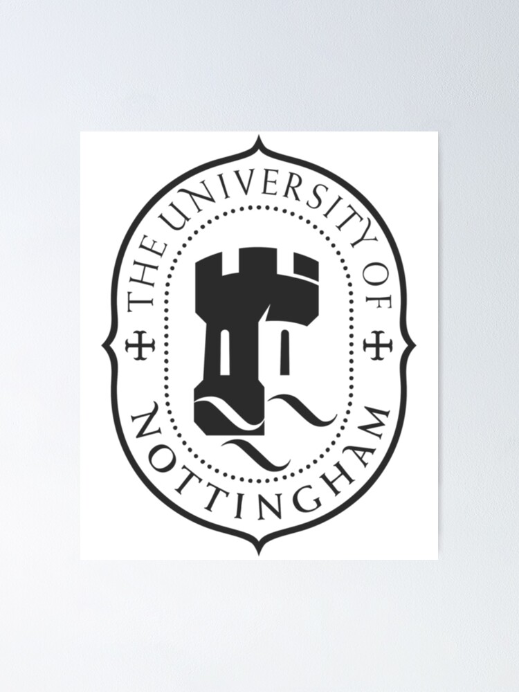 "University of Nottingham Black Logo " Poster for Sale by StudioJornees ...