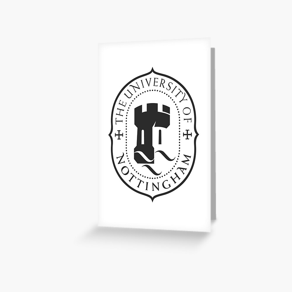 "University of Nottingham Black Logo " Greeting Card for Sale by ...