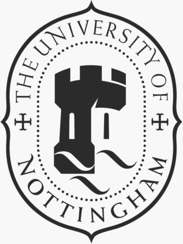 "University of Nottingham Black Logo " Sticker for Sale by ...