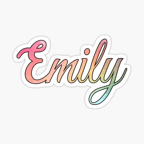 Pegatina «EMILY Nombre personalizado Etiqueta de cumpleaños Nombre de ...