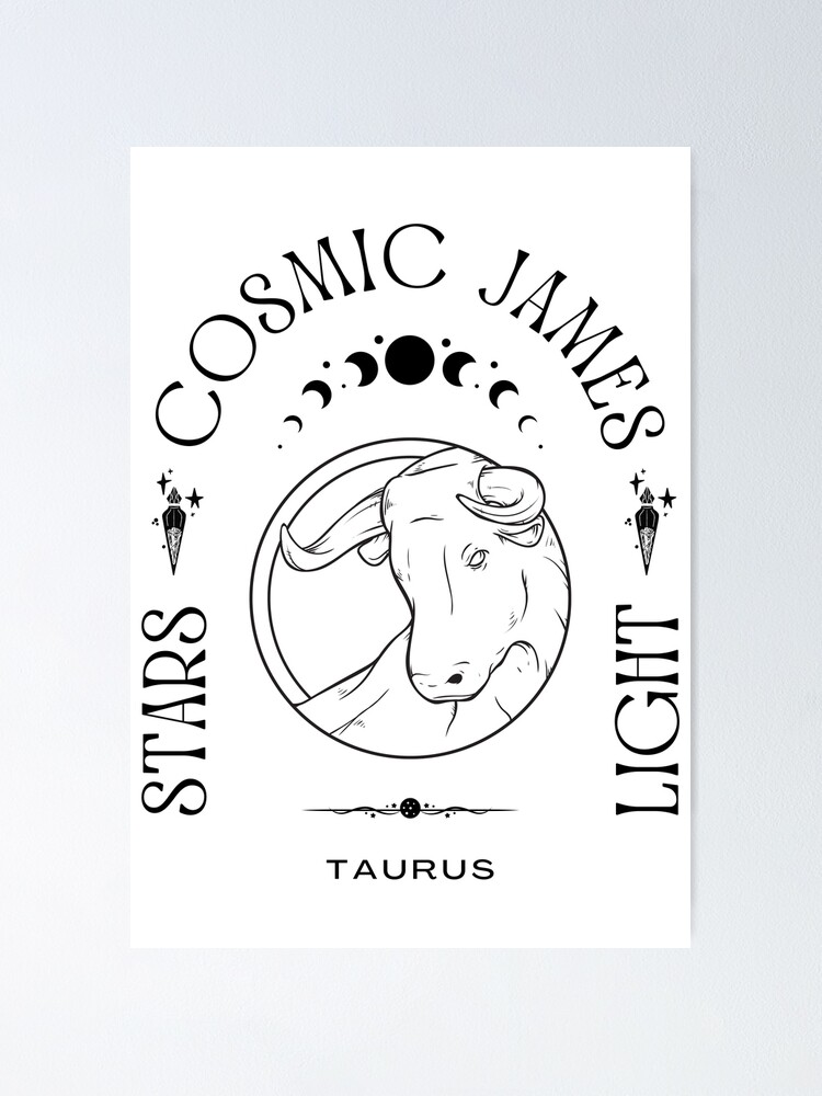 James Name James Zodiac Sign Taurus Design Poster For Sale By
