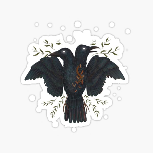"Two headed raven" Sticker for Sale by Weirdofox | Redbubble