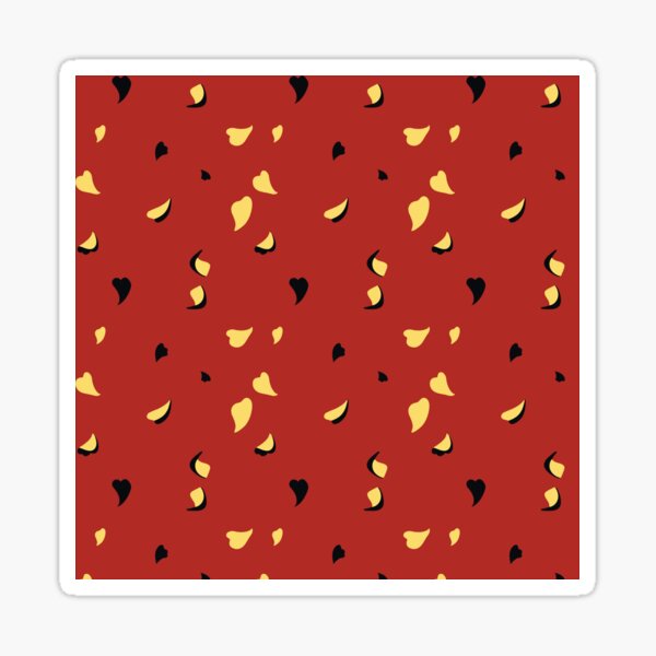 "Flower Petals Pattern (red black)" Sticker for Sale by Designs-io ...