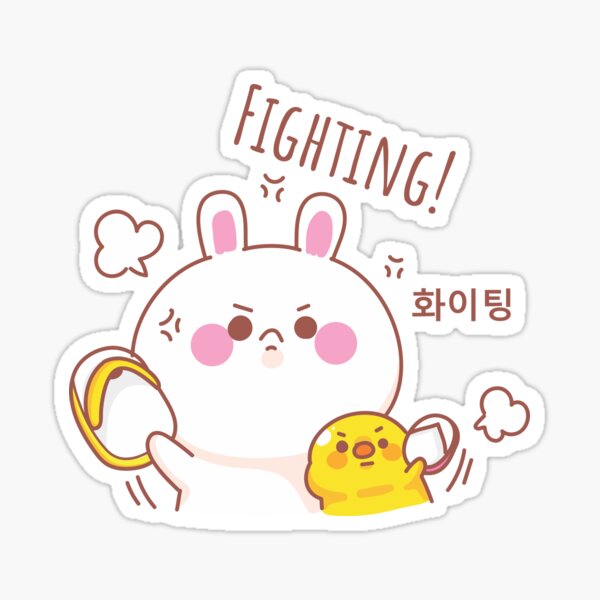 "fighting! - 화이팅" Sticker for Sale by LavaCreative | Redbubble