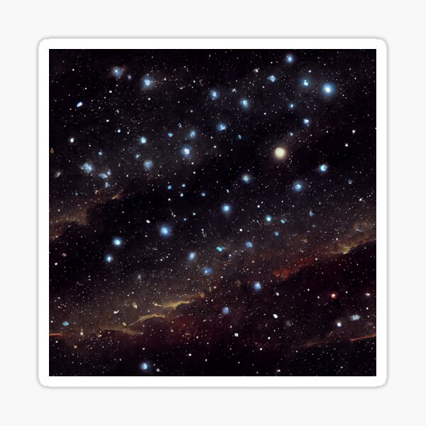 "Starscape II" Sticker for Sale by Red-Alien | Redbubble