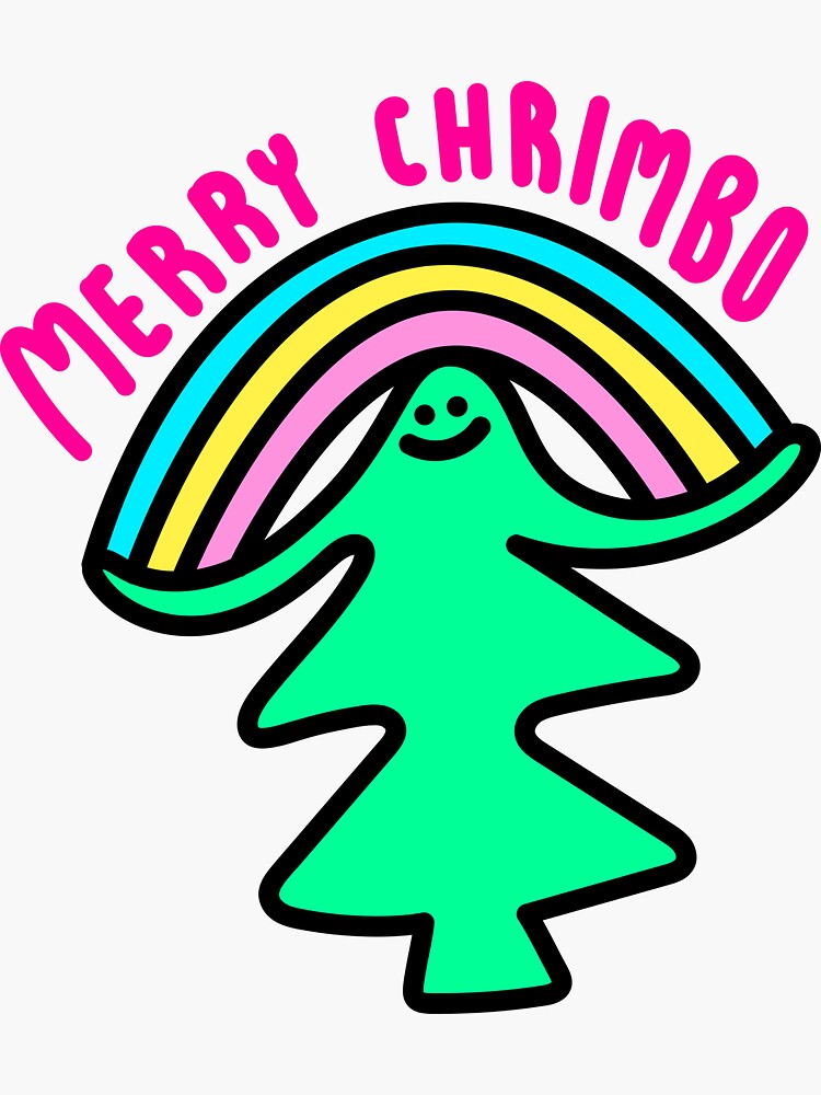 "Merry Chrimbo" Sticker for Sale by blitzcheese | Redbubble