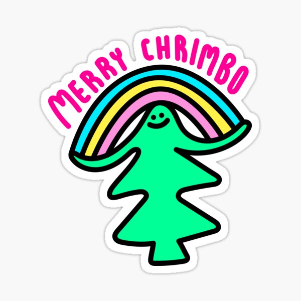"Merry Chrimbo" Sticker for Sale by blitzcheese | Redbubble