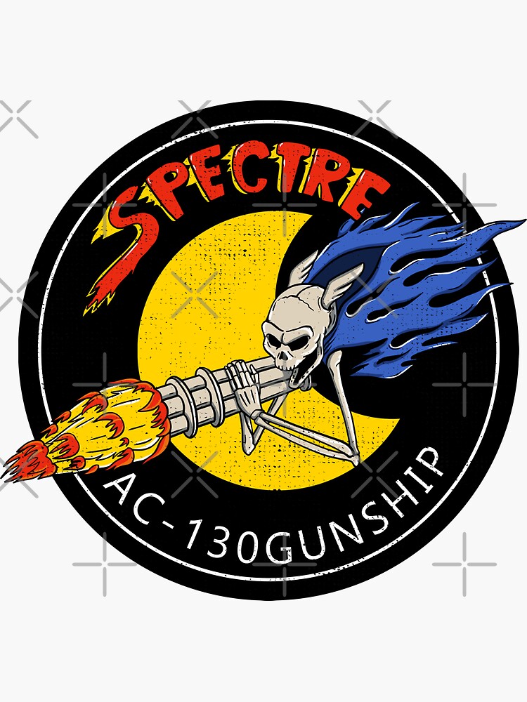 "Vietnam AC-130 Gunship Ghost Aerial Gunner" Sticker for Sale by ...