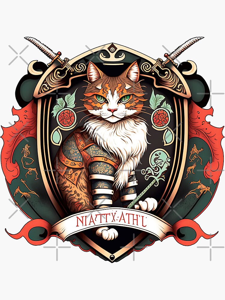 "Natty Noble Cat" Sticker for Sale by zoomzoomies | Redbubble
