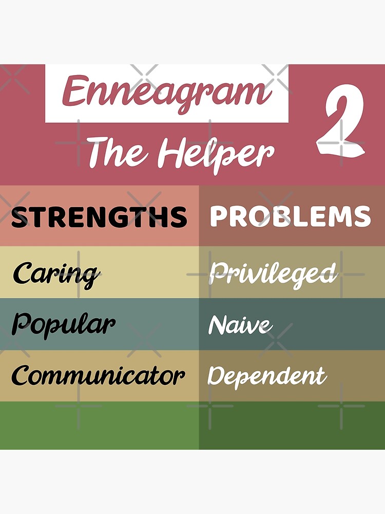 "Enneagram Type 2 - Two" Poster for Sale by cuteartdesign | Redbubble