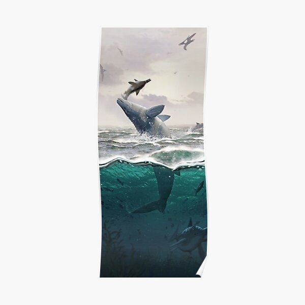 "Mosasaurus" Poster for Sale by Paleo-parallax | Redbubble