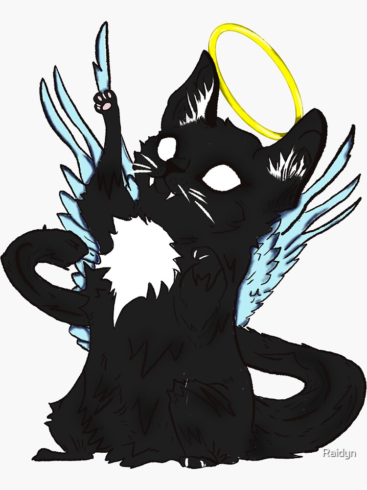 "RIP Kitty " Sticker for Sale by Raidyn | Redbubble
