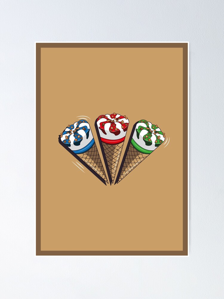 "Cornetto Trilogy Ice Cream" Poster for Sale by Necronder | Redbubble