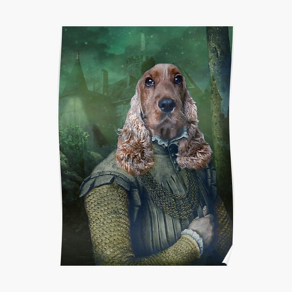 "Cocker Spaniel Dog Historical Portrait as Royalty" Poster for Sale by ...